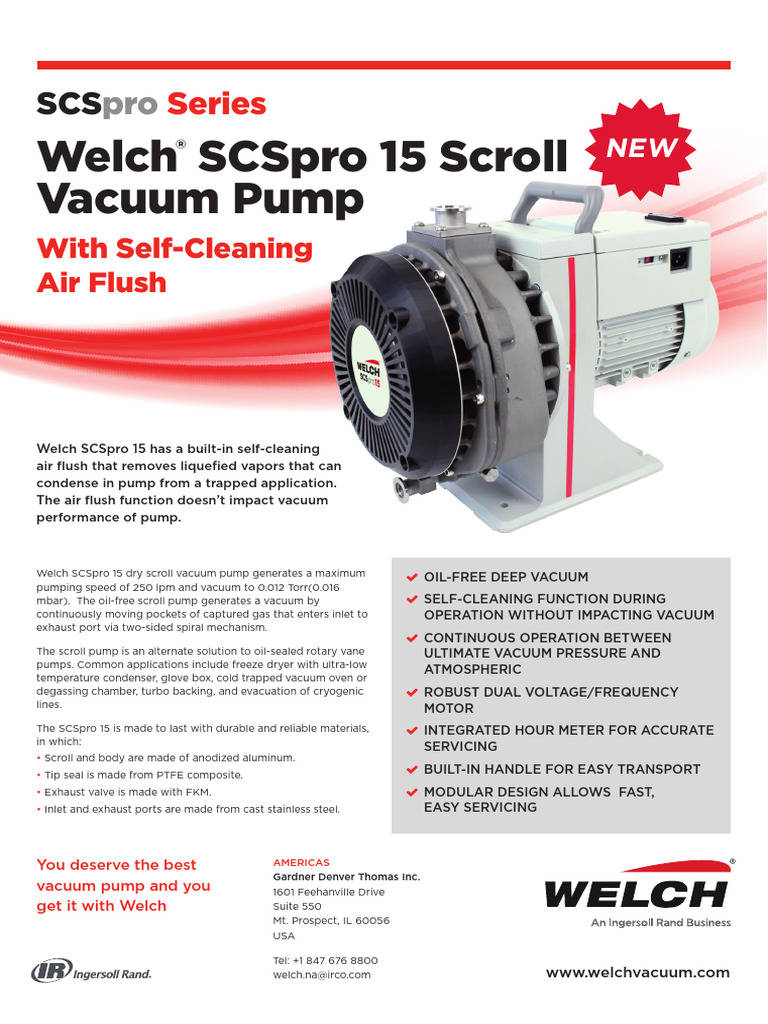 24 BRO Welch en Scroll Pumps 12864 | PDF | Vacuum | Pump