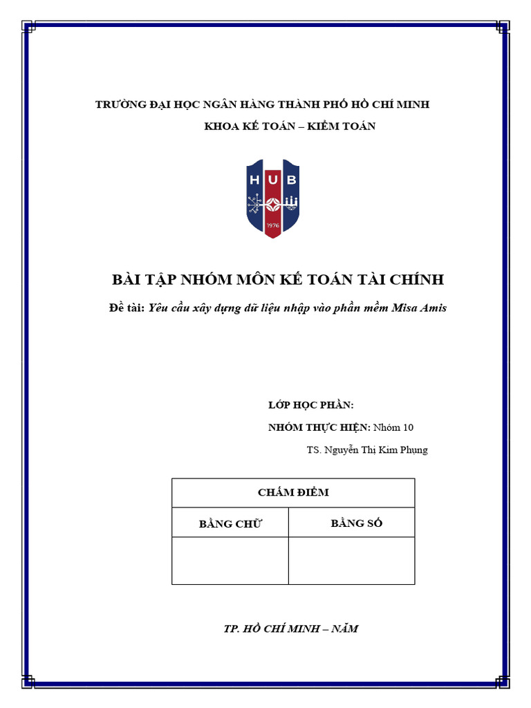 KTTC d01 BTN Misa Nhóm 10 | PDF