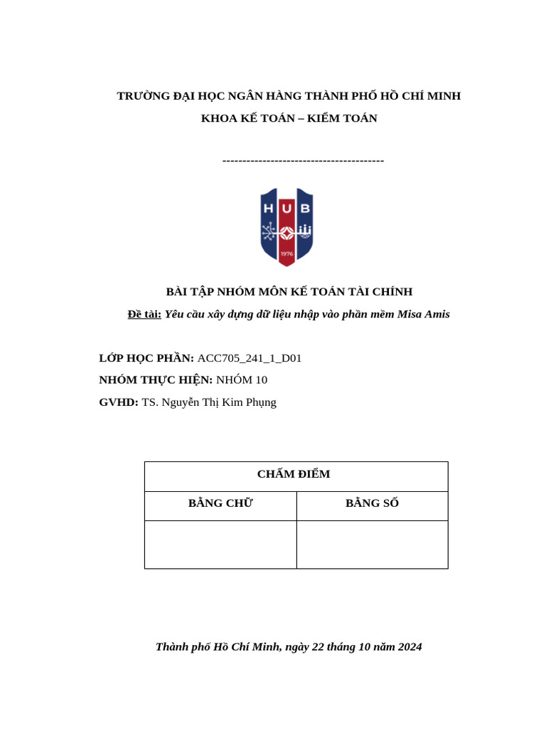 Tiểu luận KTTC | PDF