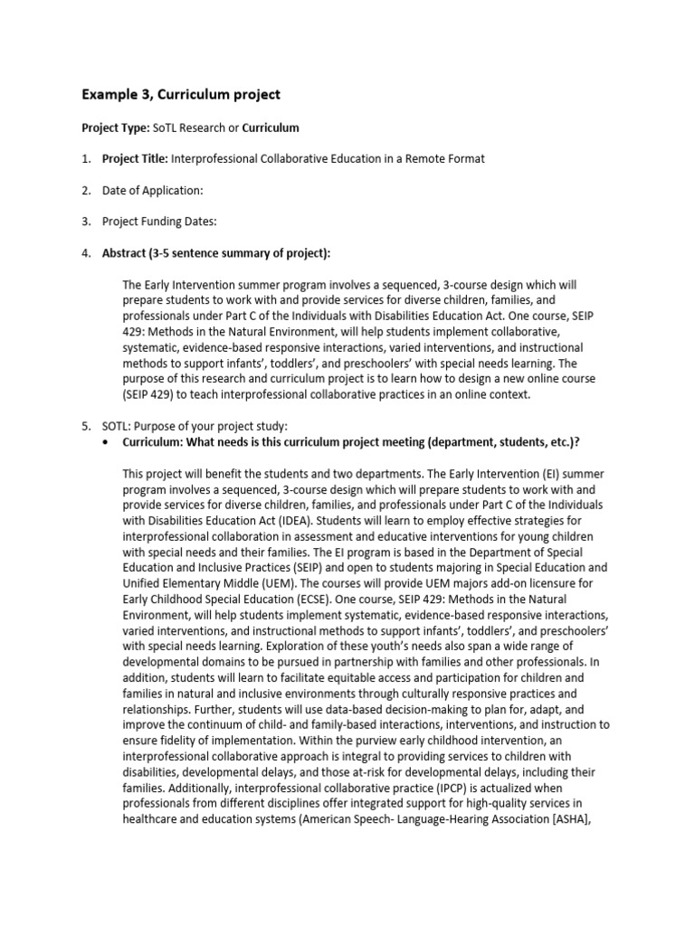Online Interprofessional Education Course | PDF | Curriculum ...