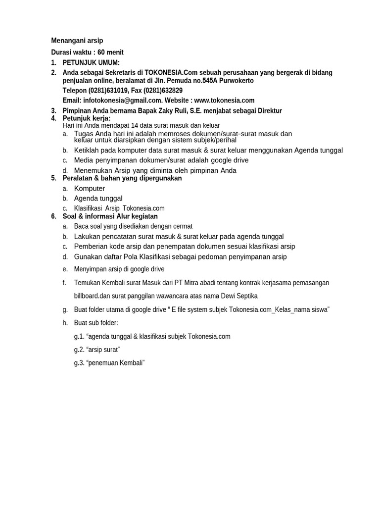 Proses Pengarsipan Surat di Tokonesia | PDF