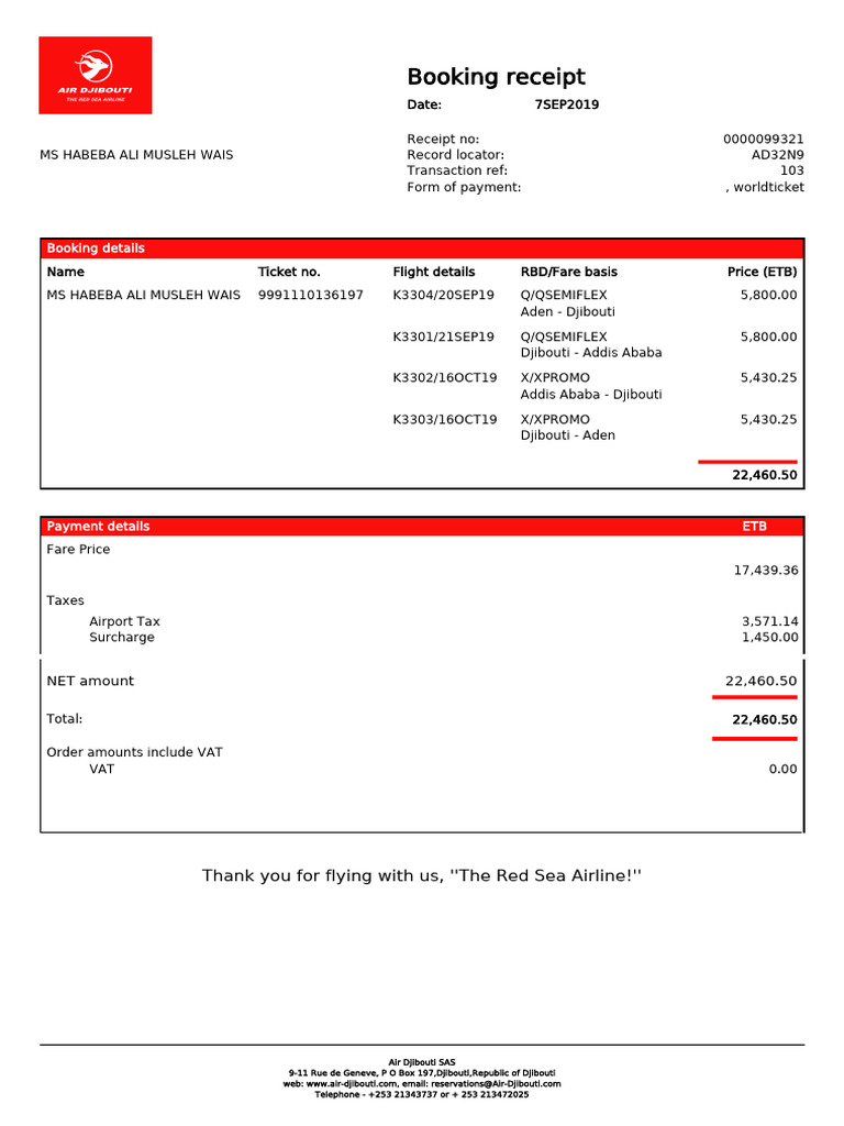 Booking Receipt_99321 | PDF | Civil Aviation | Taxes