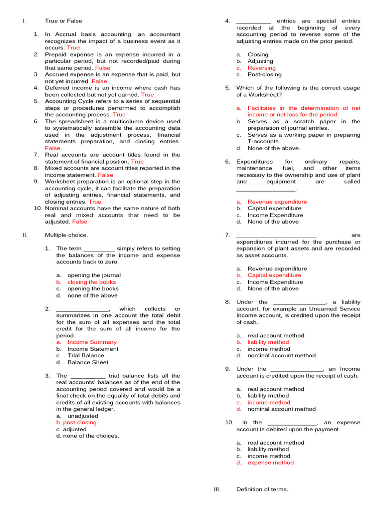 FABM Pre Final Exam and Notes | PDF | Debits And Credits | Expense