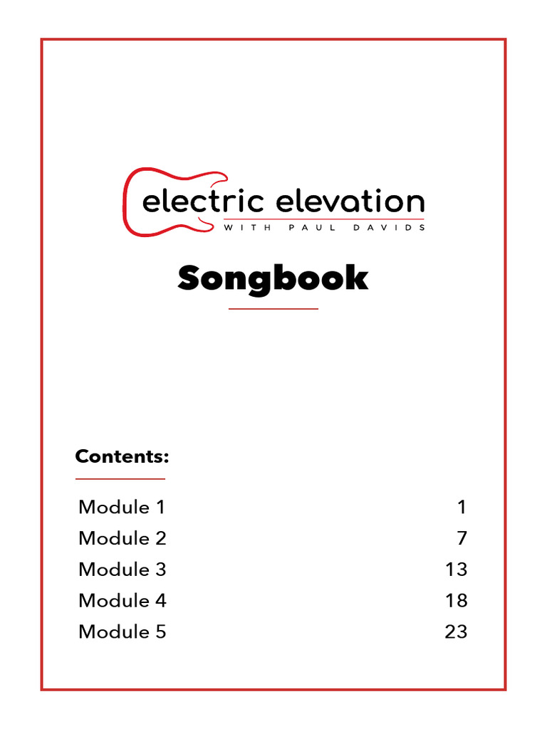 Electric Elevation Paul Davids - Complete Songbook | PDF | Blues ...