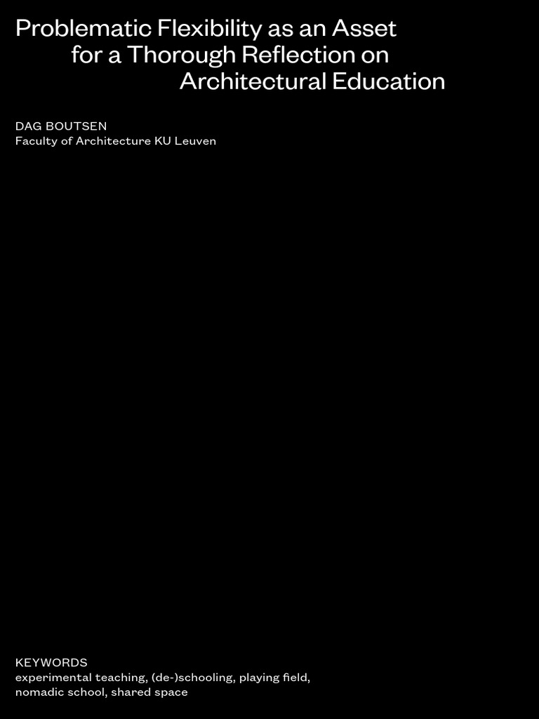Problematic Flexibility As An Asset For A Thorough | PDF | Space | Thought