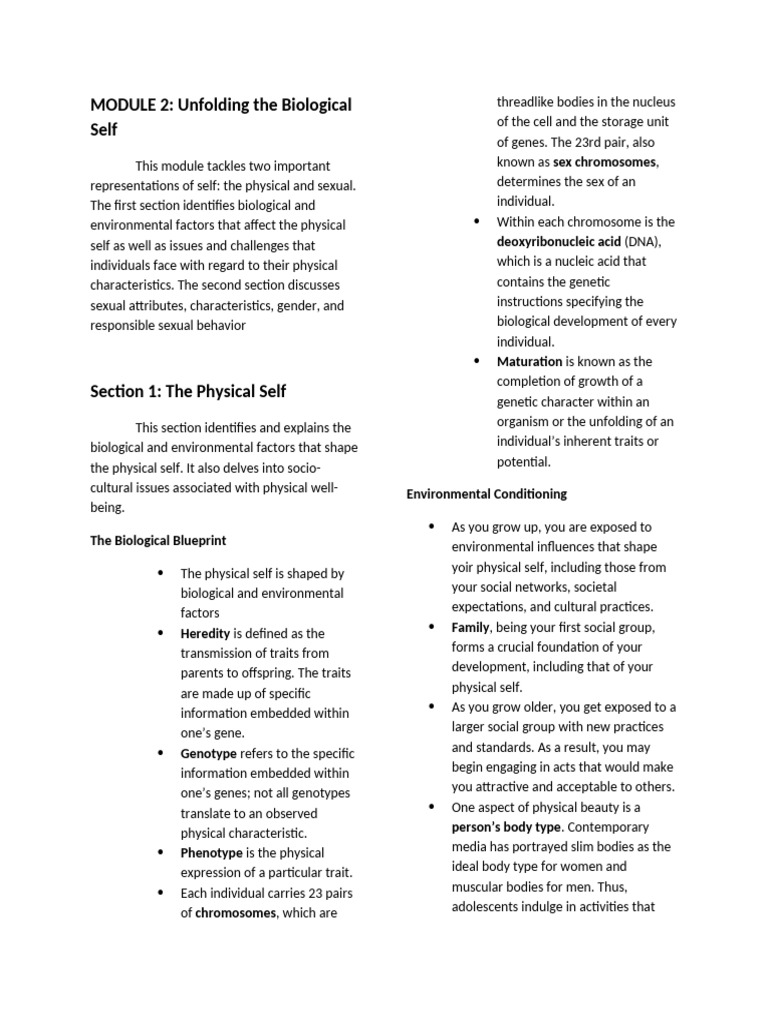 Hand Out of Unfolding The Biological Self | PDF | Sexually Transmitted Infection | Sexual ...