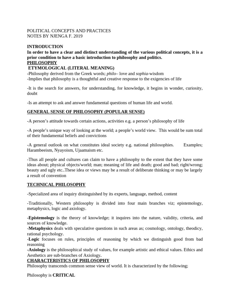 Understanding Political Philosophy Concepts | PDF | Plato | Metaphysics