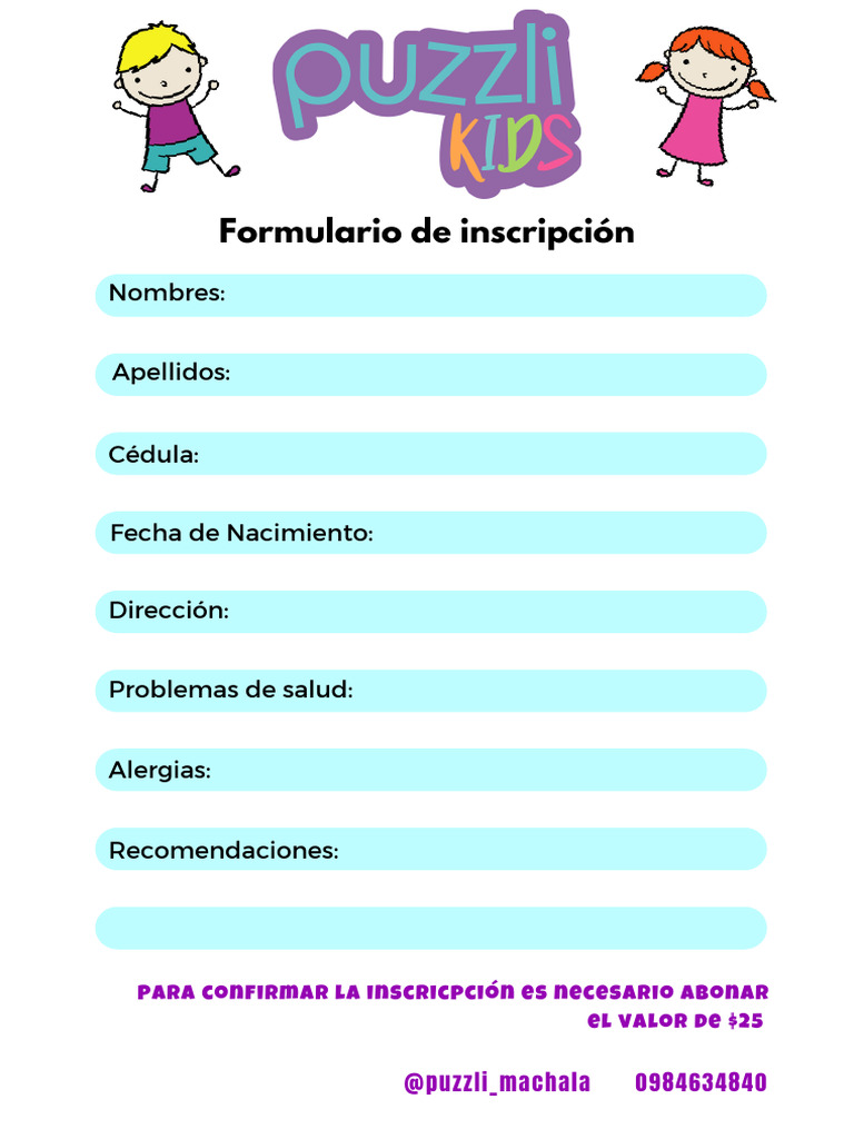 Modelo de Ficha de Inscripción | PDF | Derecho | Bienestar