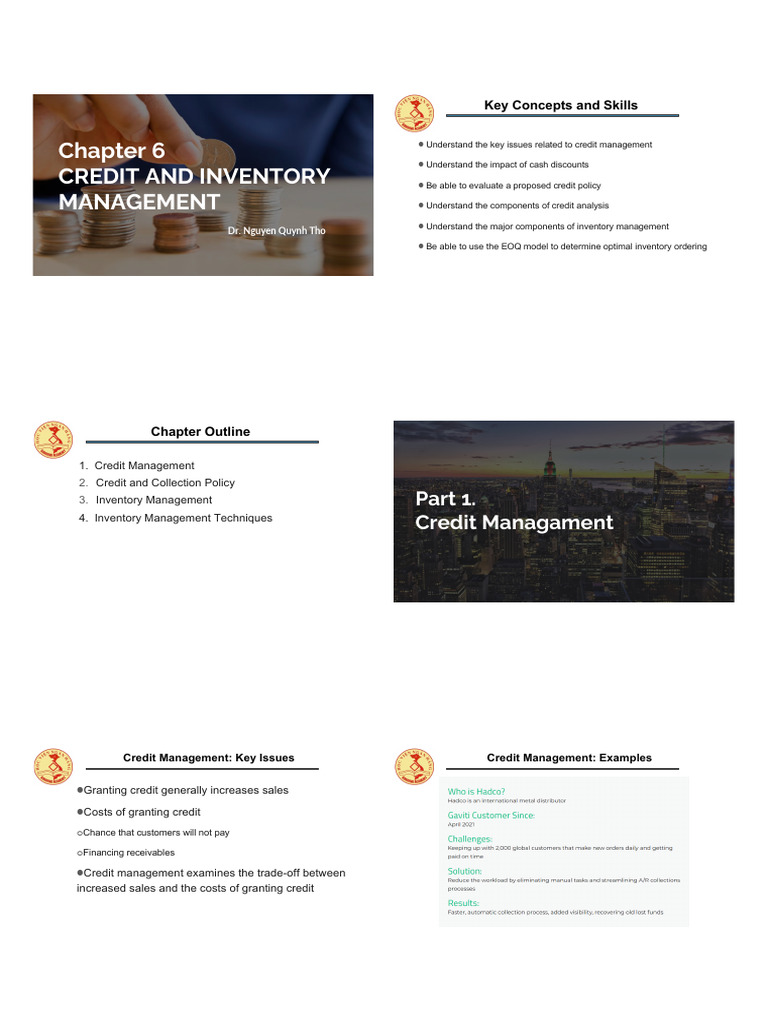 CF2_Chapter 6 Credit and Inventory Management | PDF | Credit Card ...