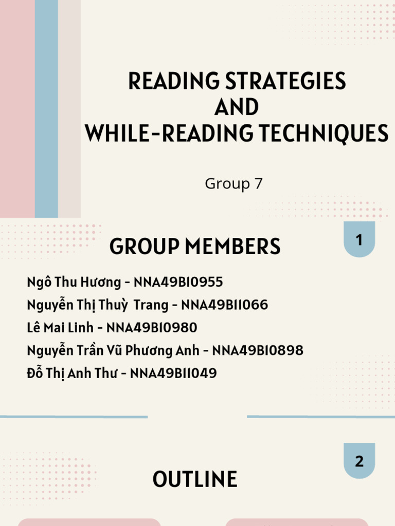 Week 4 - Group 7 - Reading Strategies and While Reading Techniques | PDF | Speed Reading ...