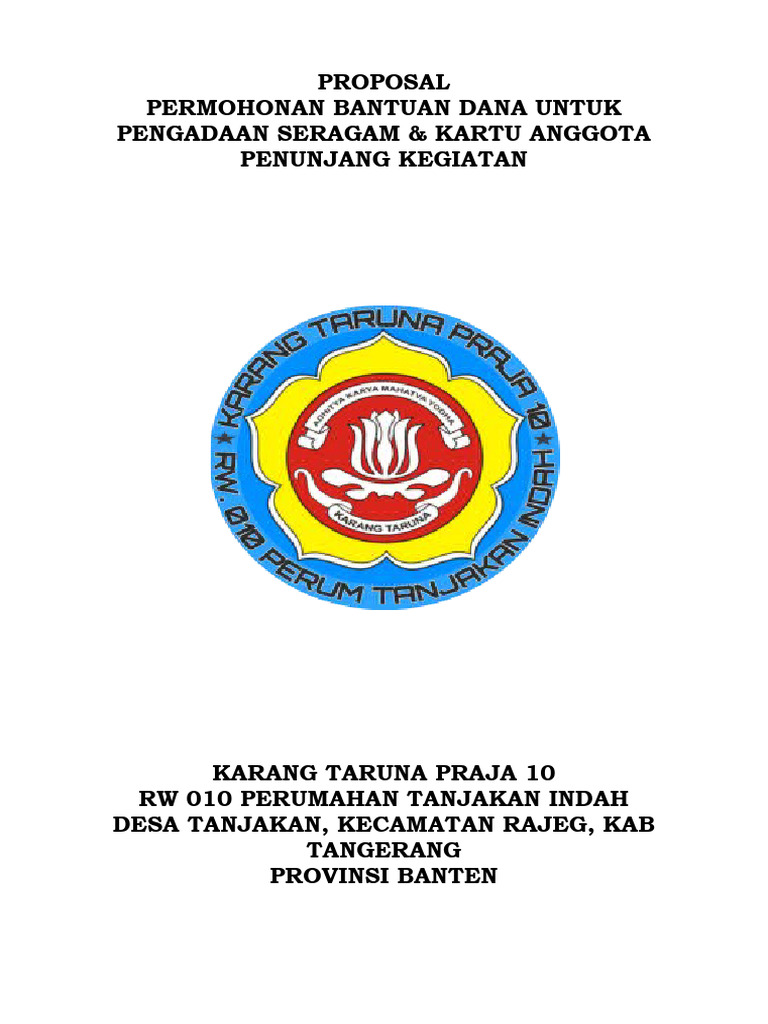 Proposal Kaos Karang Taruna - 241112 - 232131 | PDF | Perjalanan