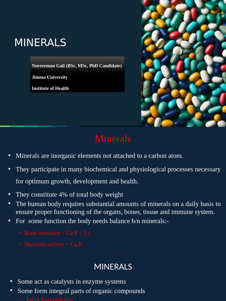 Minerals | PDF | Selenium | Calcium