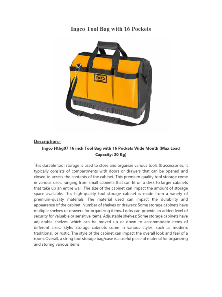 19 Ingco Tool Bag | PDF