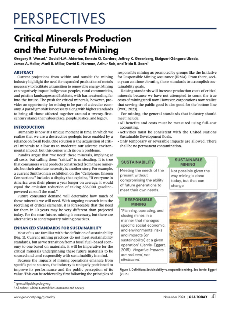Critical Minerals | PDF | Mining | Natural Environment