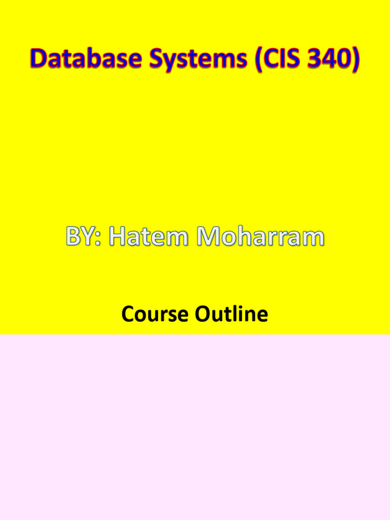 Database Chapter 1 CS307 | PDF | Databases | Relational Database