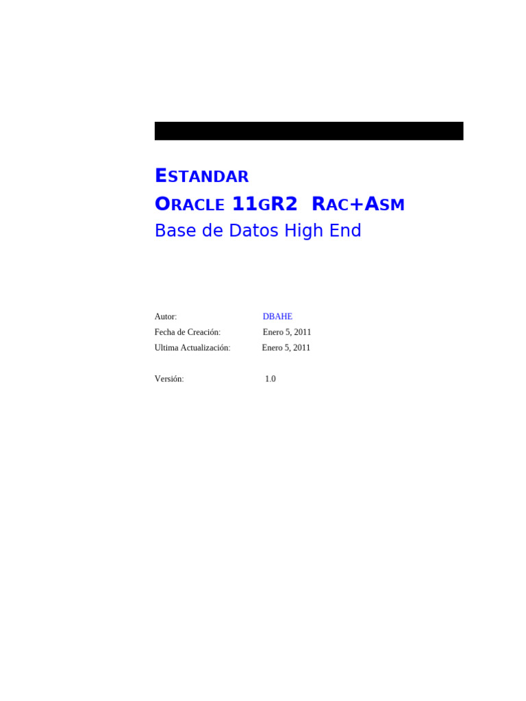 Estandar Oracle RAC+ASM 11gR2 | PDF | Dirección IP | Datos de computadora