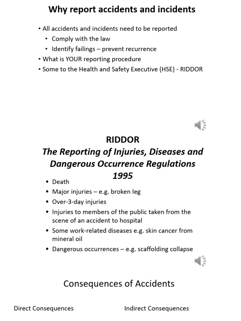 21 - Procedures For Reporting Accidents and Hazards | PDF | Safety