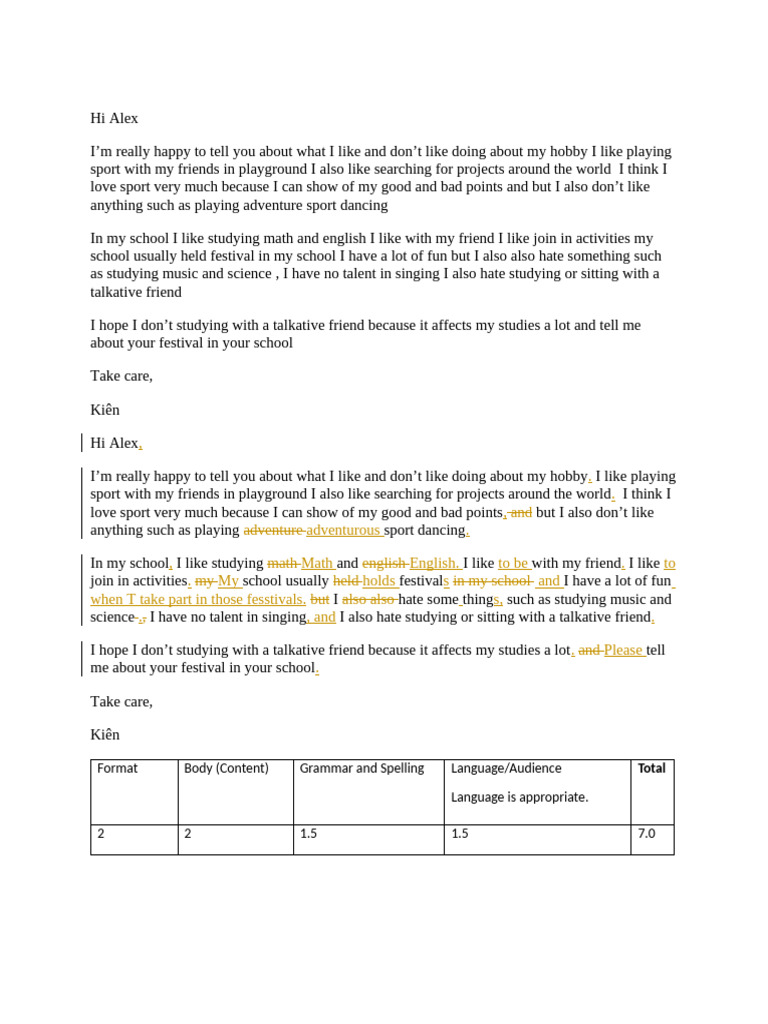 Writing Unit 1 New Close - Up B1+ | PDF