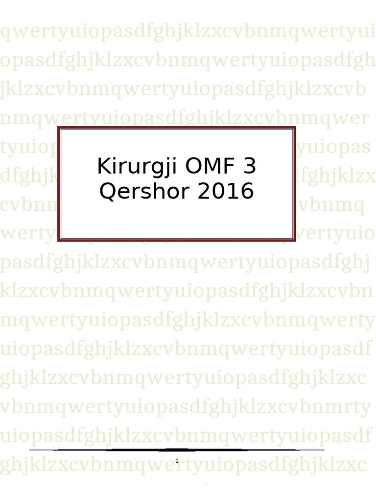 Kirurgji OMF | PDF