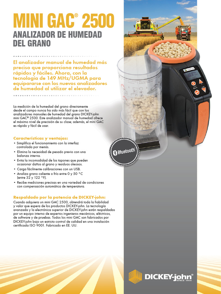 Mini GAC 2500 (Spanish) Spec Sheet | PDF | Medición