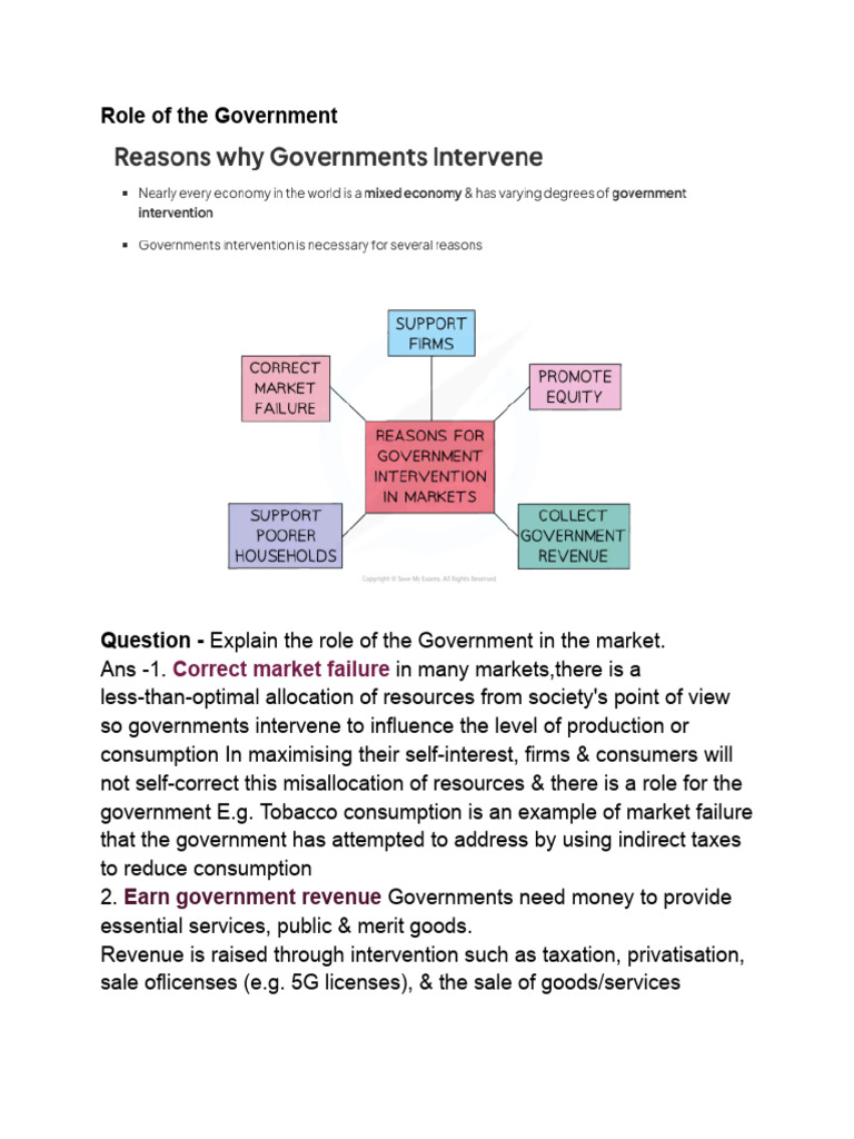 Role of The Government | PDF