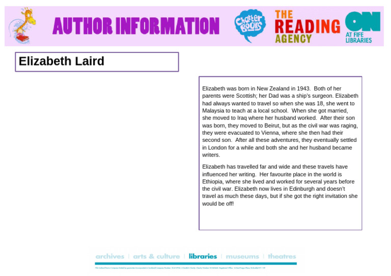 Elizabeth Laird: A Life of Travel and Writing | PDF