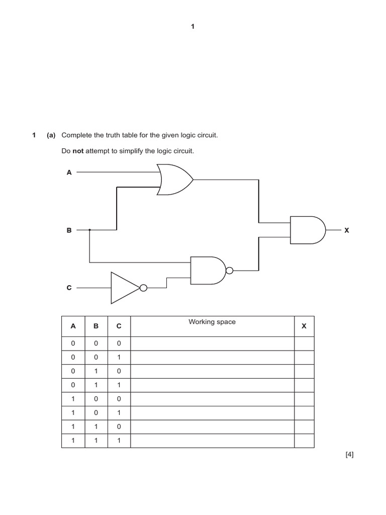 Chapter 10 Boolean Logic - Logic Gates & Truthtable - Student | PDF ...