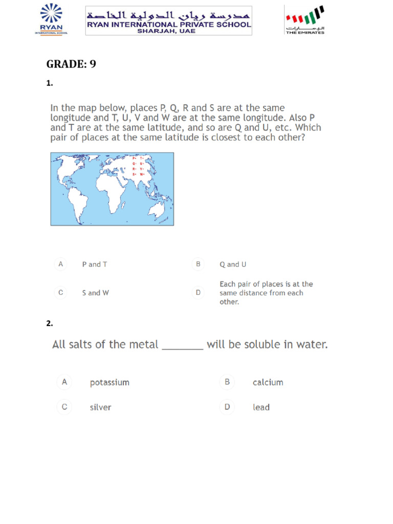 GR 9 - SCIENCE ASSET QP | PDF