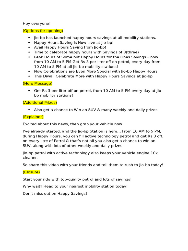 Influencer Script | PDF