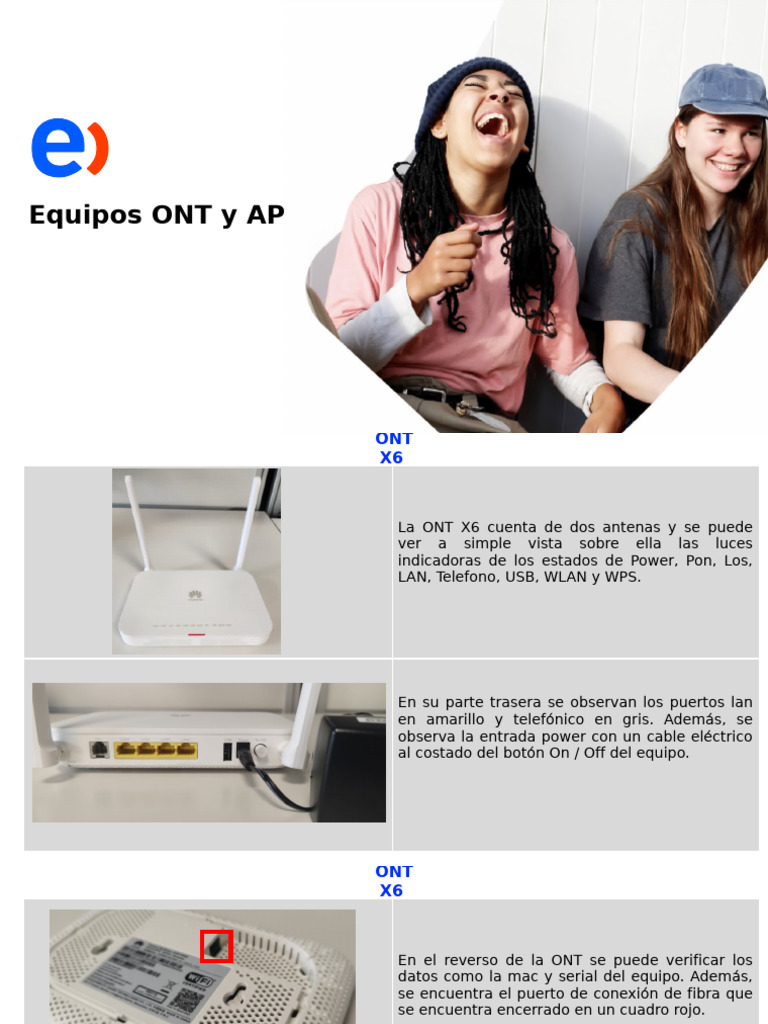 Equipos ONT y AP V2 | PDF | LAN inalámbrico | Conmutador de red