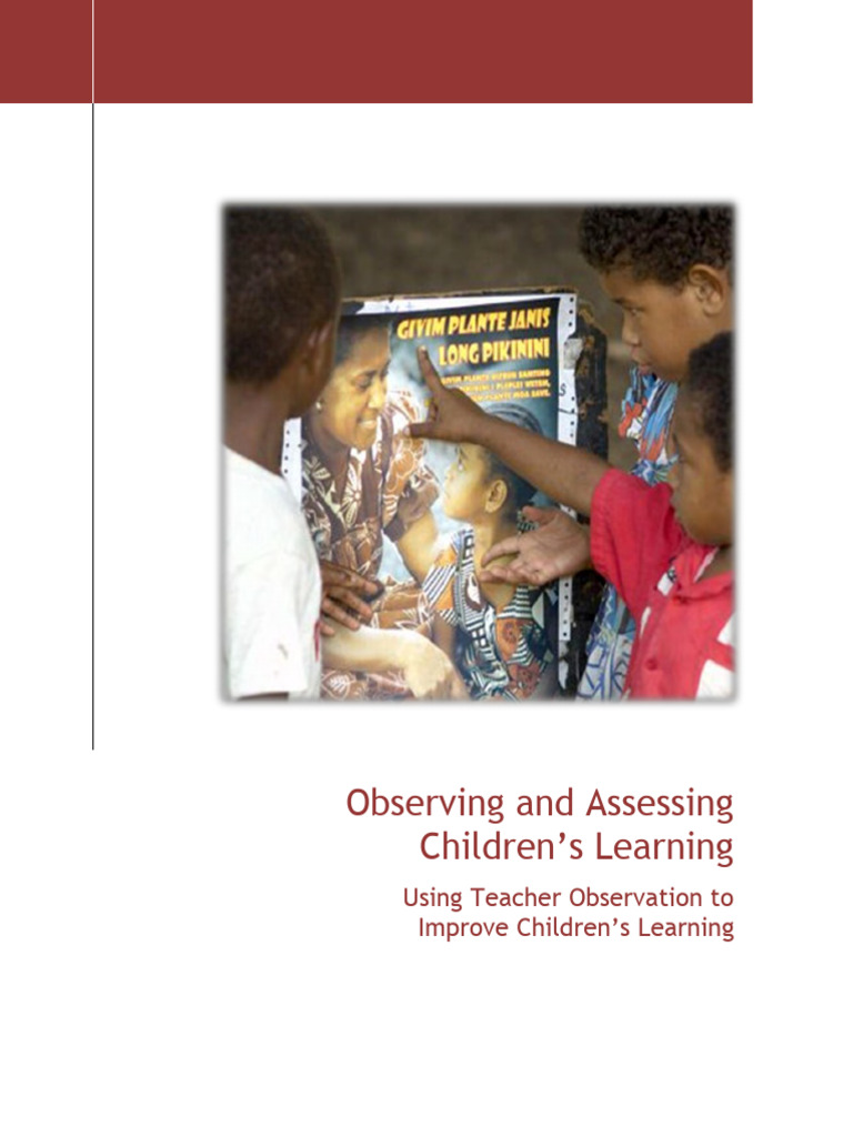 Observing and Assessing Children's Learning (English) - 2013 | PDF | Learning | Teachers