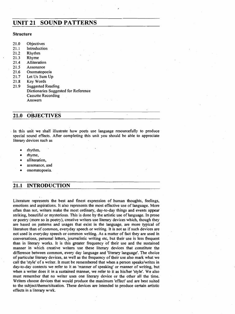 Unit-21 | PDF | Metre (Poetry) | Poetry