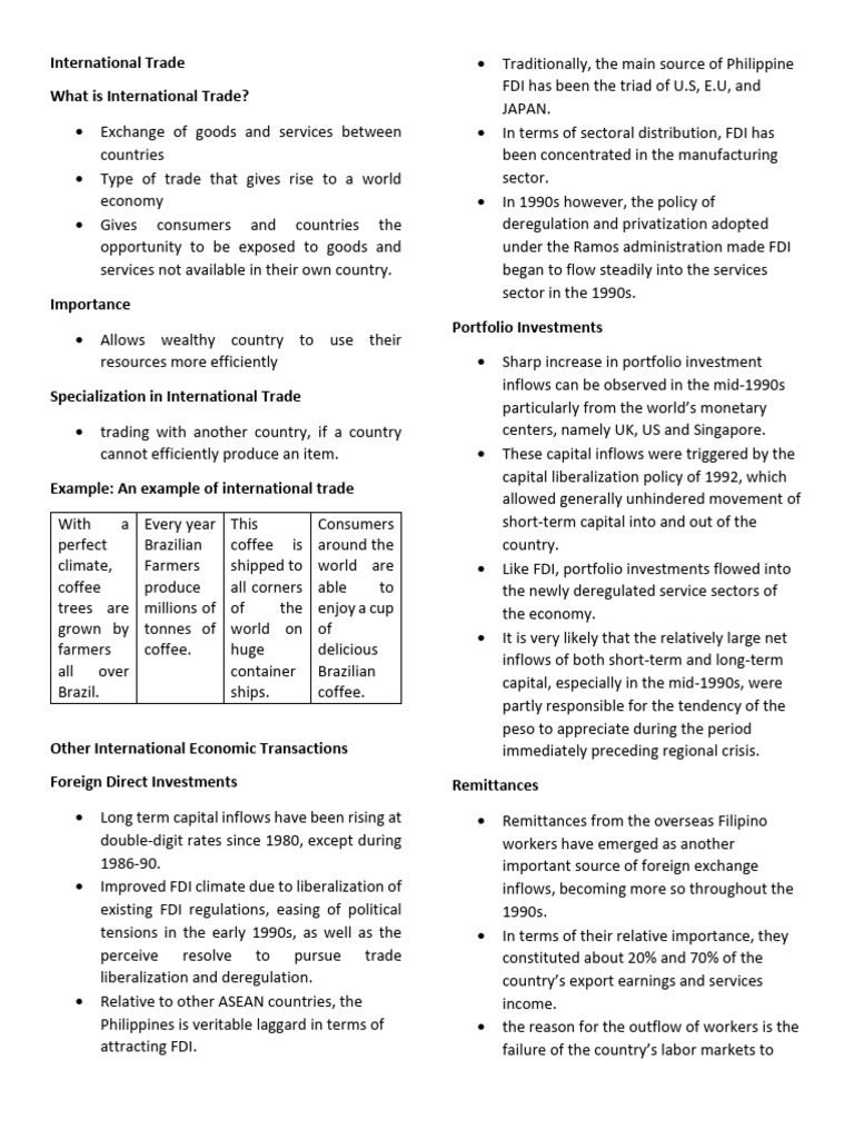 International Trade Midterm Notes | PDF | Asian Development Bank ...