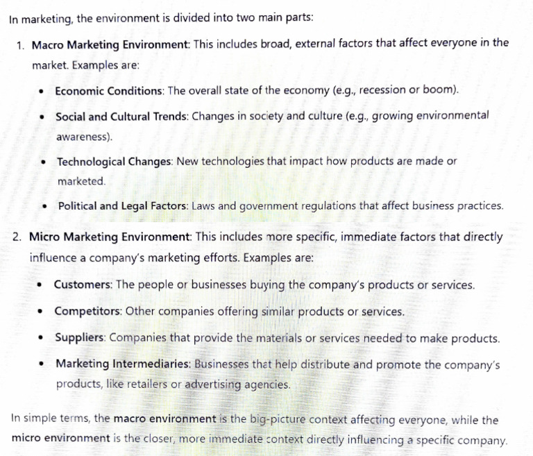 Macro & Micro Environment | PDF