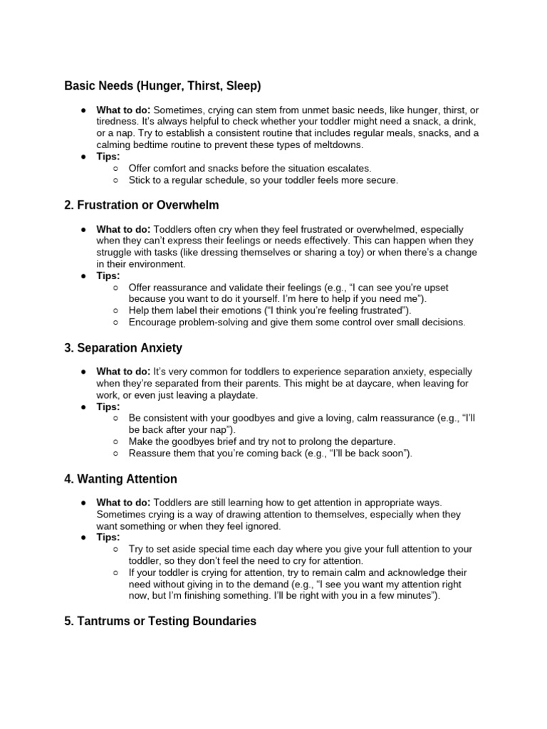 Basic Needs (Hunger, Thirst, Sleep) | PDF | Toddler | Psychology