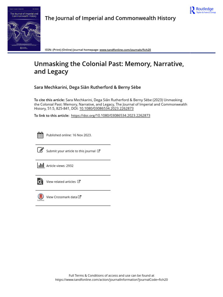 Colonial Legacy: Memory & Impact | PDF | Postcolonialism | Colonialism