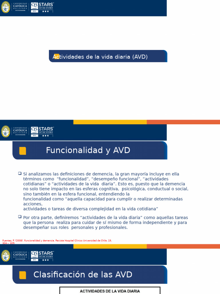 Actividades de La Vida Diaria (AVD) | PDF | Demencia | Neurociencia
