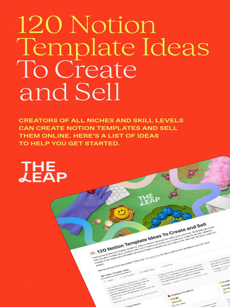 Notion Template Ideas To Create Sell | PDF | Business | Career & Growth