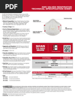 3M Disposable Respirator 1860, 1860S, N95: Technical Data Sheet | PDF ...