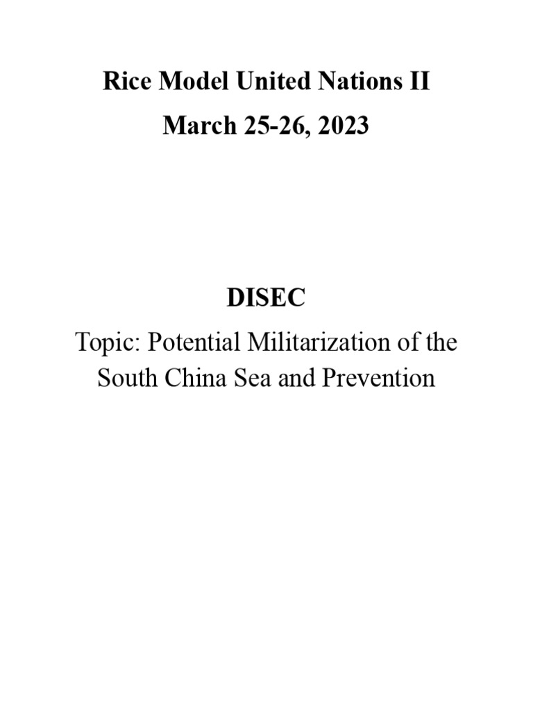 RMUN 2023 DISEC Background Guide | PDF | Territorial Waters | United Nations Convention On The ...