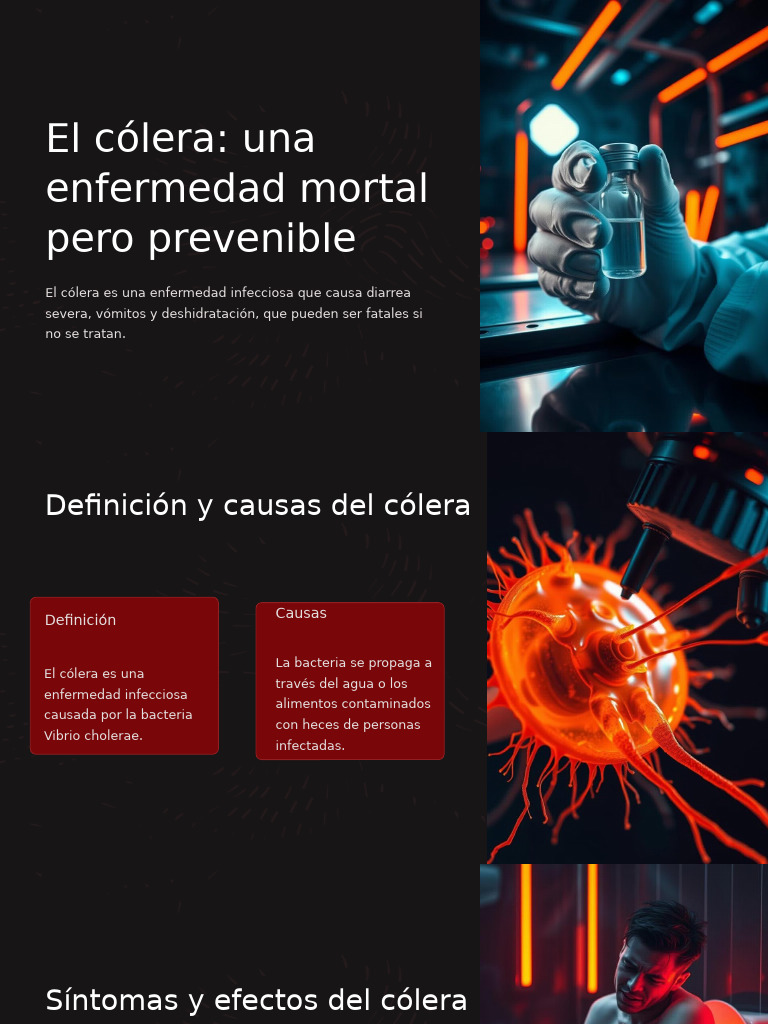 El Colera Una Enfermedad Mortal Pero Prevenible | PDF | Cólera | Diarrea