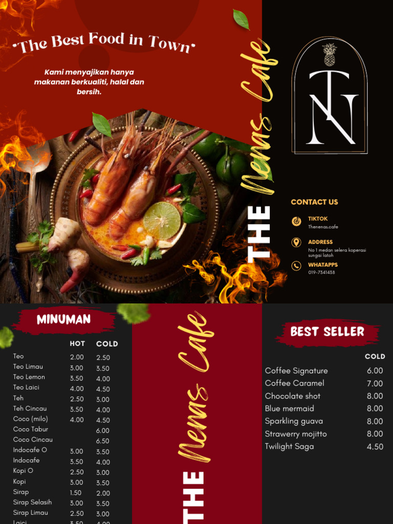 The Nenas Cafe Menu Overview | PDF | Foods | Cuisine