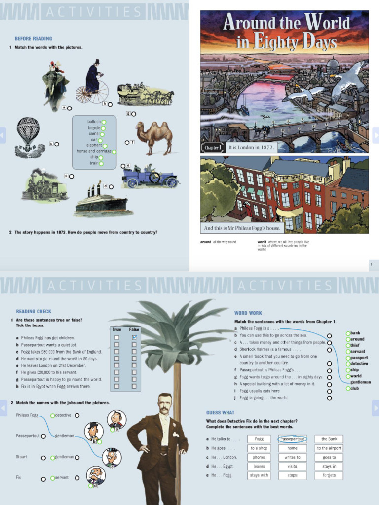 Around The World in 80 Days - ACTIVITIES | PDF