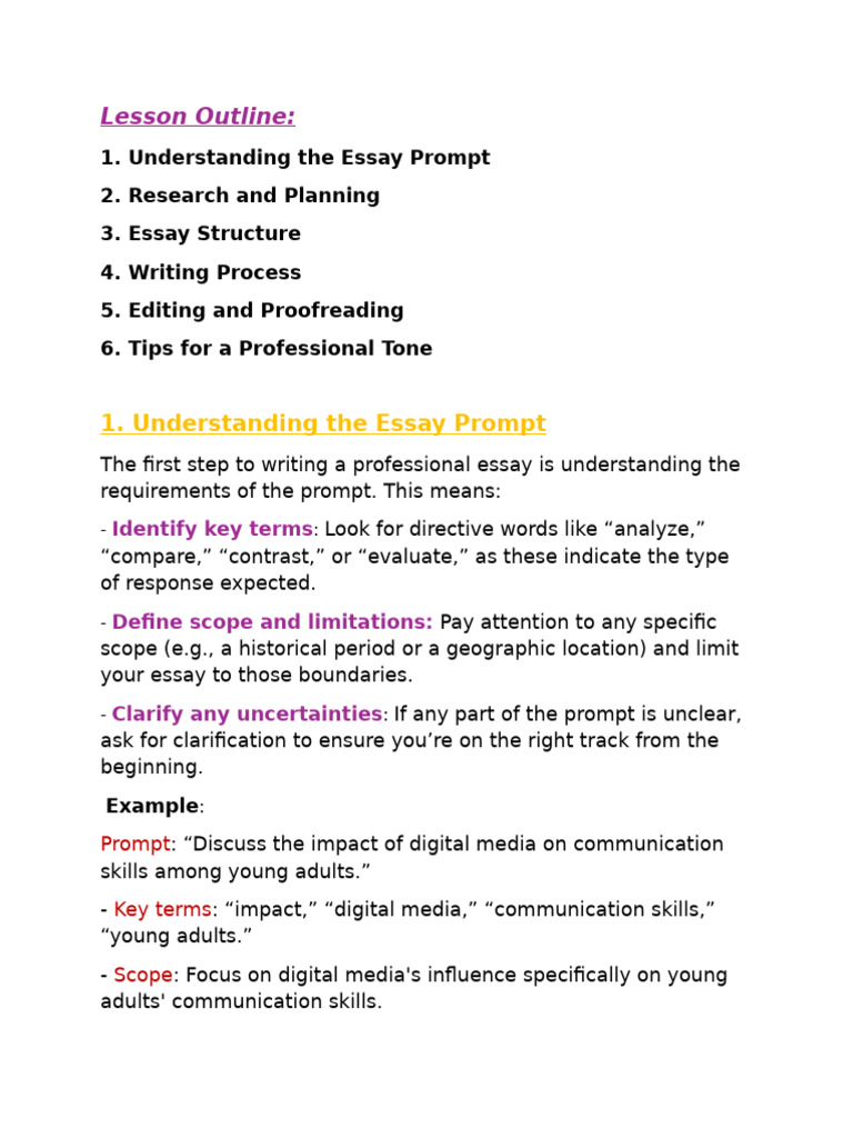 Essay guide | PDF | Essays | Communication