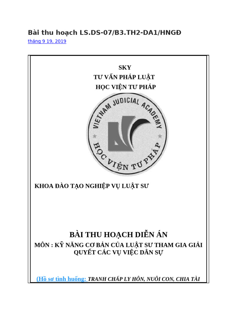 Bài Thu Ho CH LS DS 07 | PDF