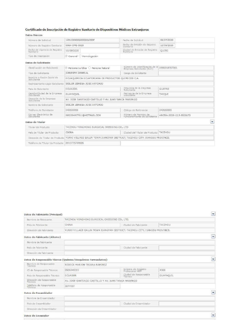 Registros e Iso Parte 3 | PDF | Nutracéutico | Dispositivo médico
