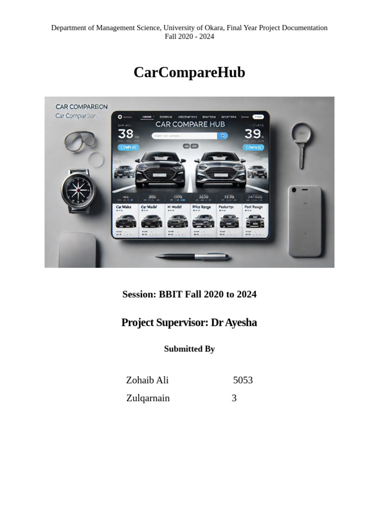 CarCompareHub Final Year Project | PDF | Technology & Engineering