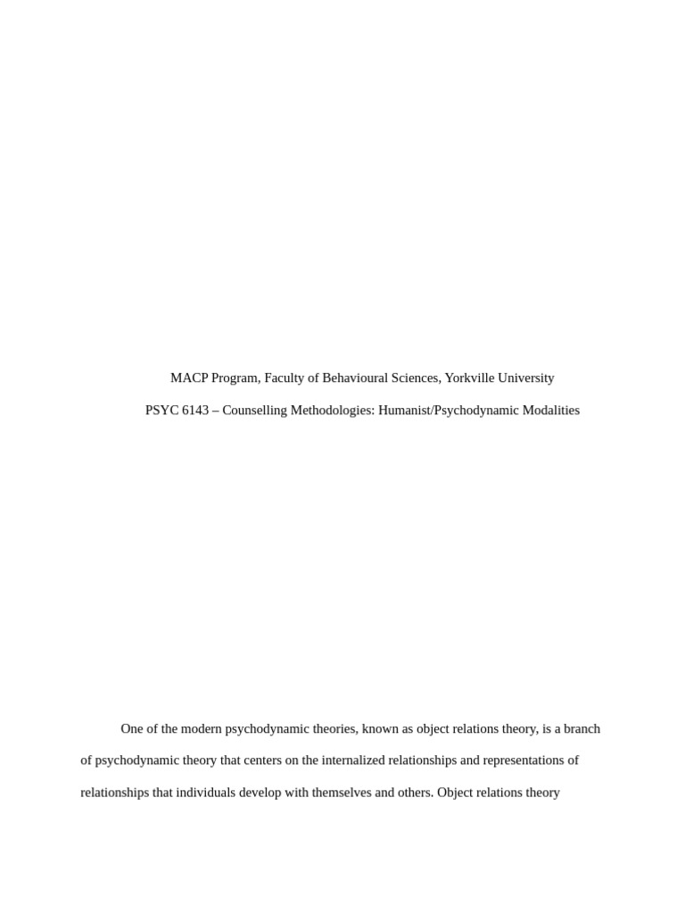 1st assignment | PDF | Identity (Social Science) | Psychotherapy