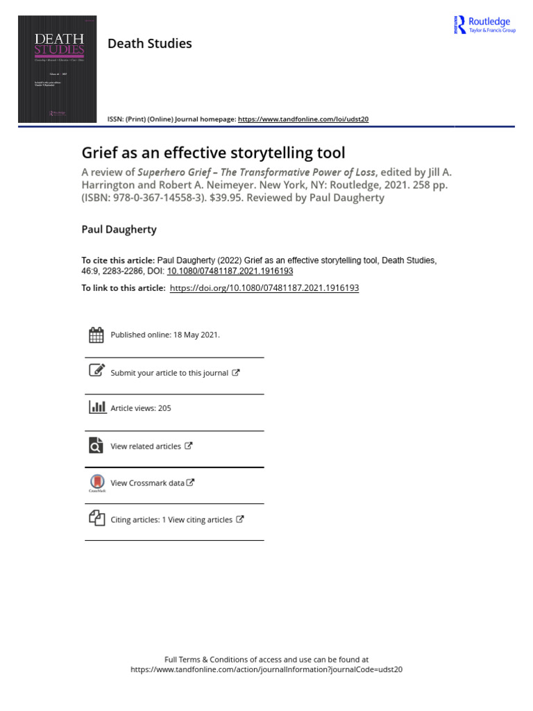 Grief As An Effective Storytelling Tool | PDF | Grief | Spider Man