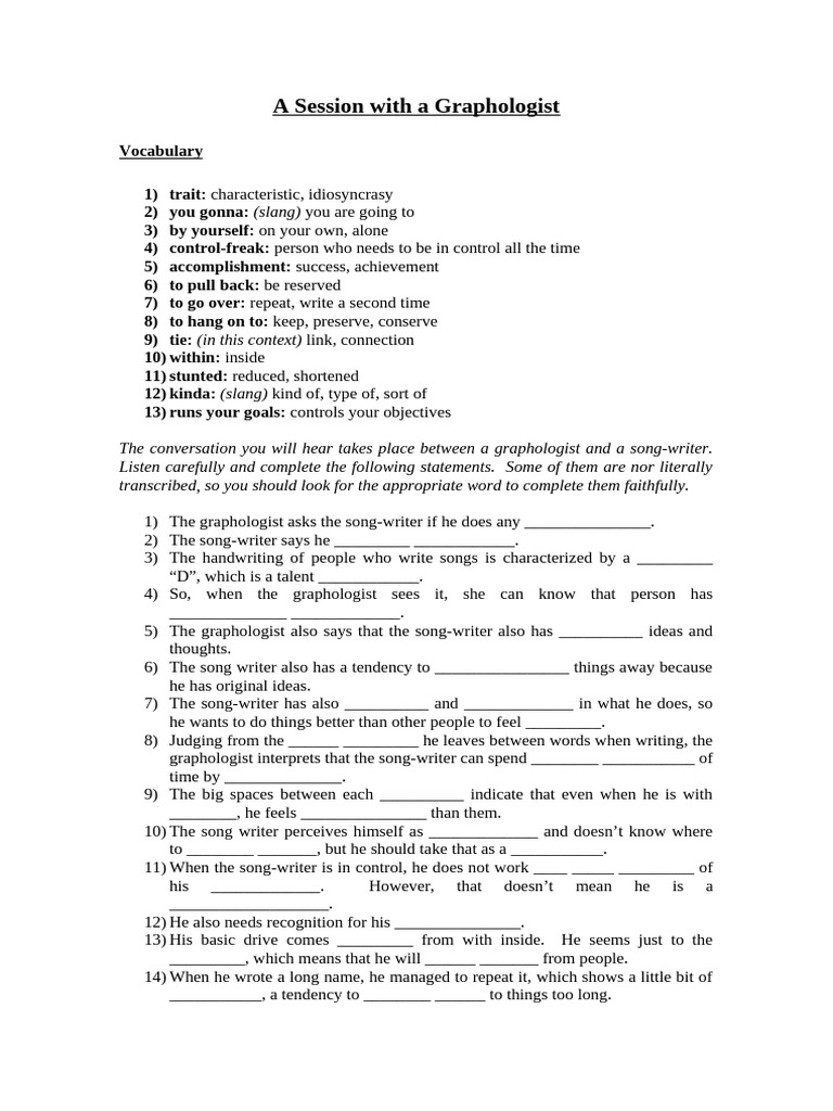 Insights from a Graphologist Session | PDF | Graphology | Social Psychology